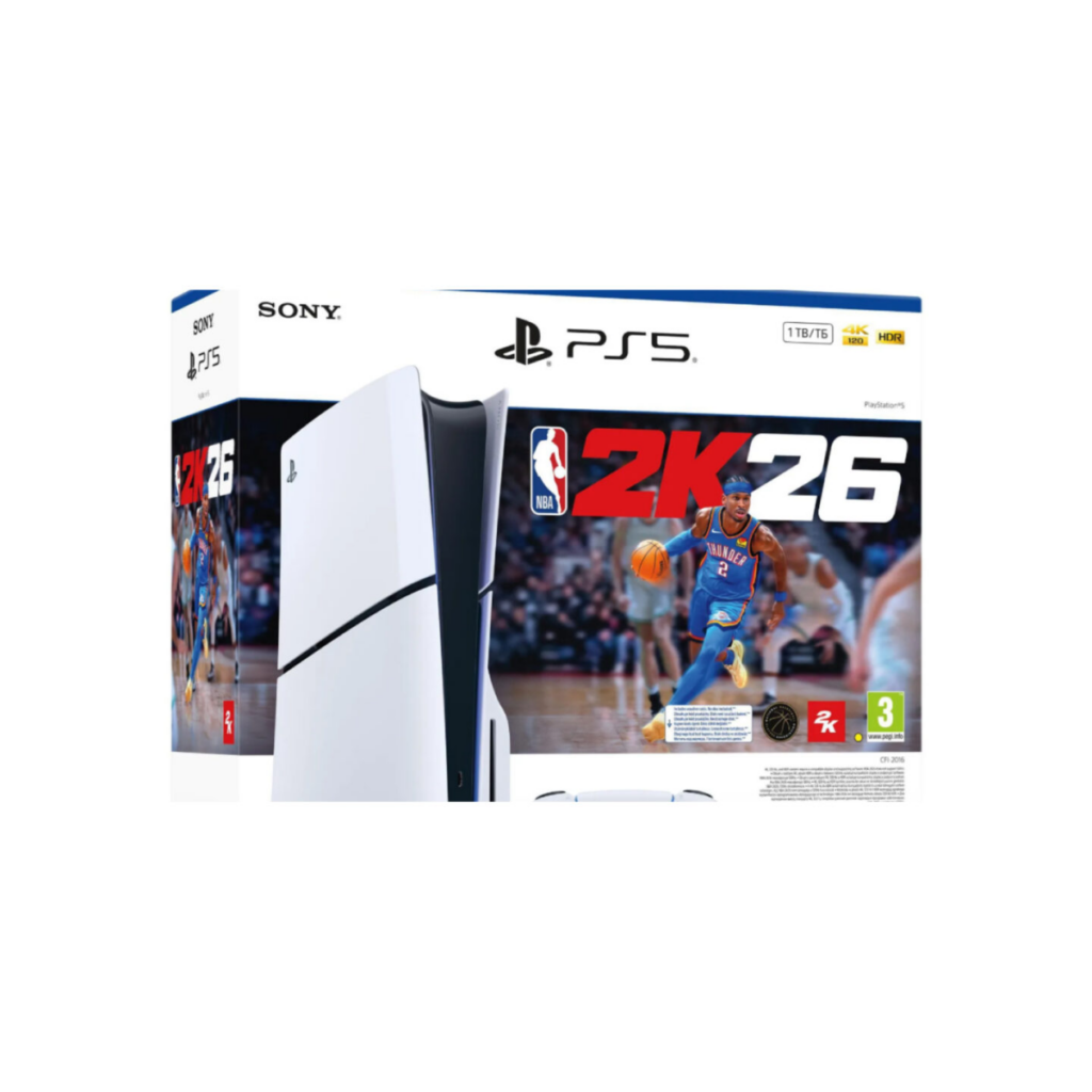 Buy Sony PlayStation 5 (PS5) Slim Disc Edition 1TB + NBA 2K26 ...